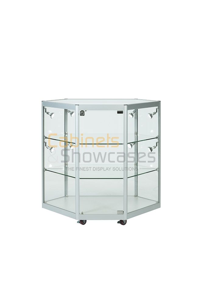 Aluminium Display Counter Cabinet With Large Storage Area